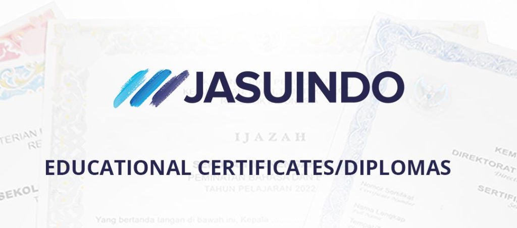 Sertifikat Pendidikan / Ijazah - Jasuindo